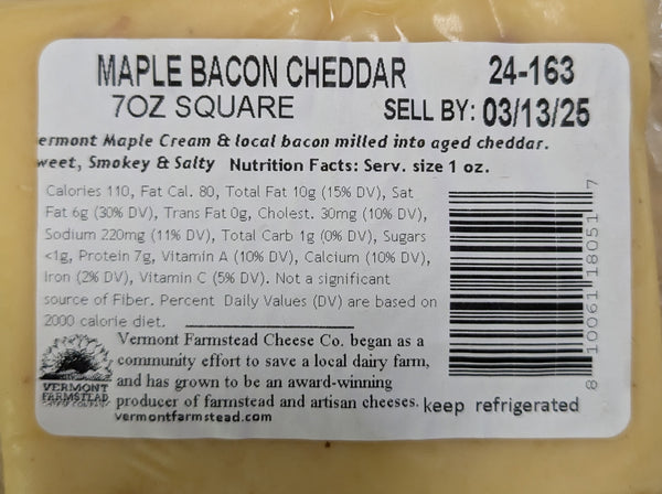 Maple Bacon Cheddar – Vermont Farmstead Cheese Co.